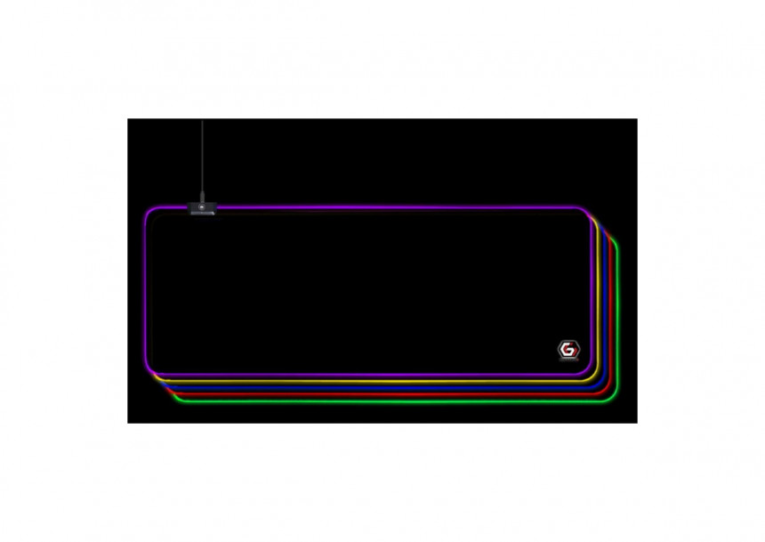 Gaming Mouse Pad with LED Light Effect, USB, Size L 300x800 mm, Black