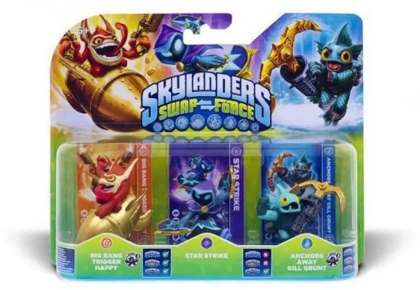 Skylanders SWAP Force Triple Pack C (Star Strike + Gill Grunt + Trigger Happy)