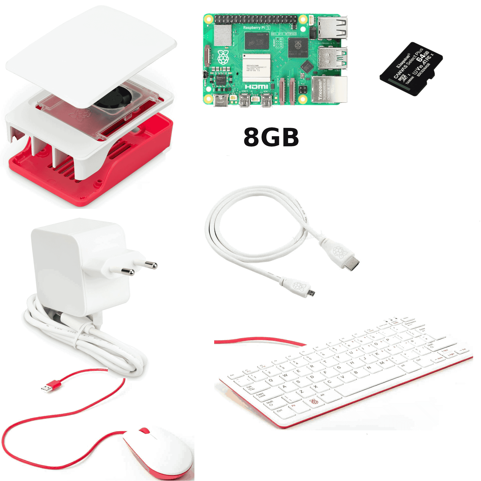 RPi 5 8GB komplet / KIT, oficijelni sa tastaturom i mišem