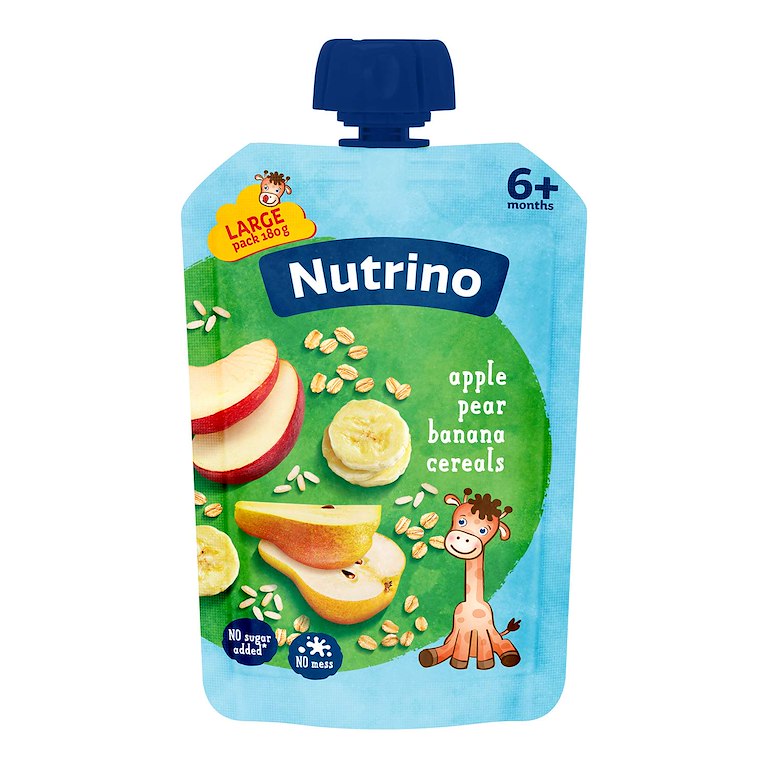 Nutrino kašica jabuka kruška banana žitarice 180g nutrino