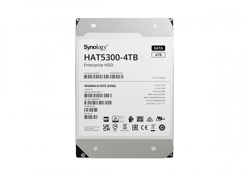 NAS HDD Synology HAT5300-4T 4 TB - 3.5", SATA III, 7200 RPM, 256 MB