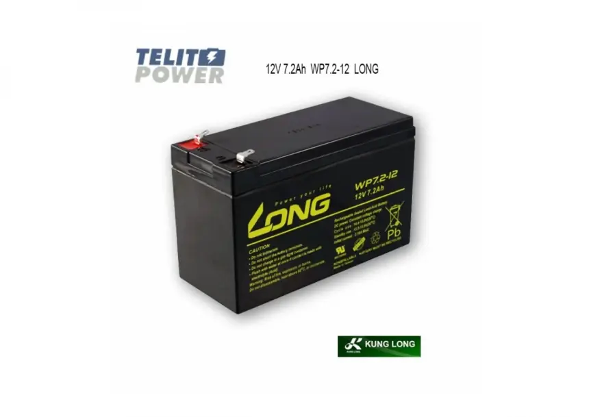 12V 7.2Ah WP7.2-12 LONG F2