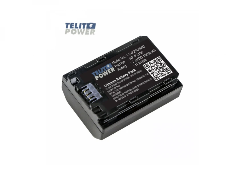 Baterija Li-Ion 7.4V 1600mAh NP-FZ100 za SONY kameru