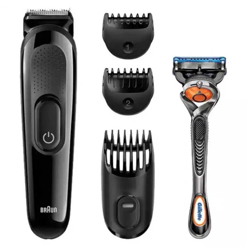 Trimer Braun SK3000 4u1 punjivi/3 nastavka + Gillette Fusion 5