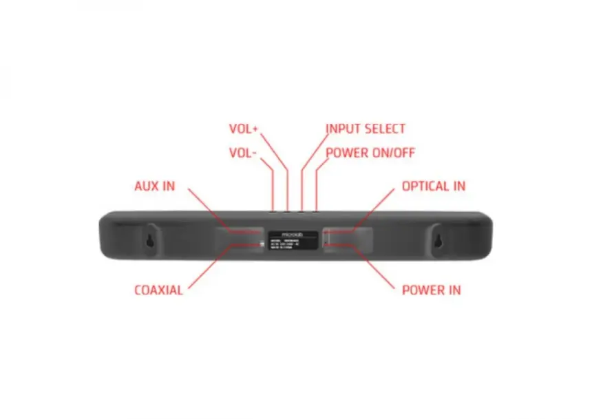 Microlab Onebar04 LED Bluetooth speaker soundbar 2x20W, AUX, Optical, Coaxial, Daljinski, black