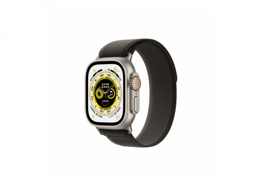"Apple Watch Ultra GPS + Cellular, 49mm Titanium Case with Black/Gray Trail Loop -ÊS/M"