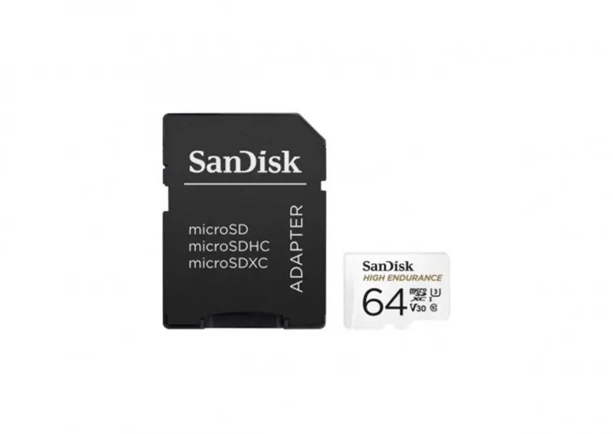 Sandisk sdhc 64gb micro 100mb/s40mb/s class10 u3/v30+sd adap.