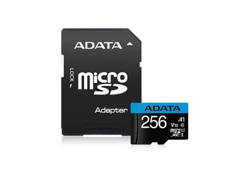 MICRO SD.256GB AData + SD adapter AUSDX256GUICL10A1-RA1