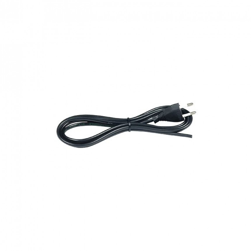 COMMEL ZAGREB D.O.O. Prikljucni kabl za rasvetu sa sklopkom, crni, 2m H03VVH2-F 2x0,75