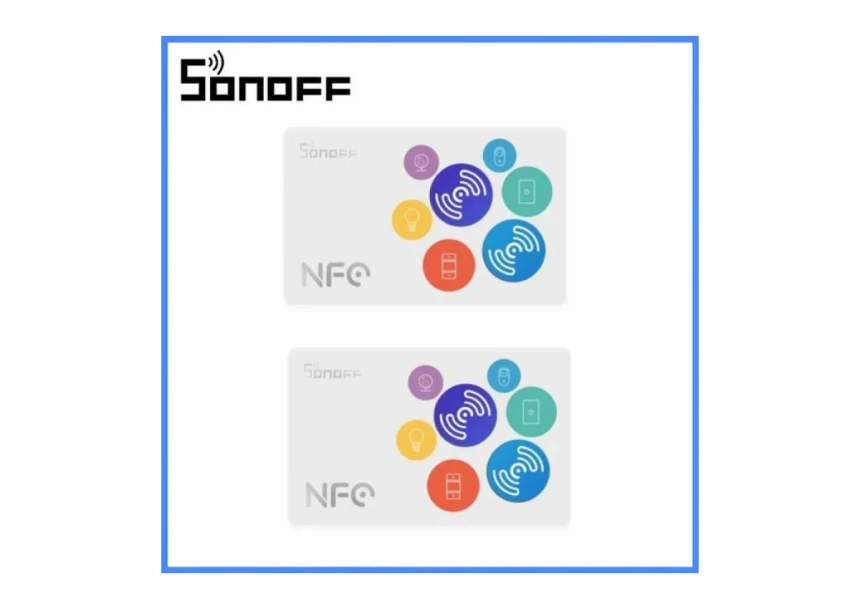 SONOFF NFC Tag smart-home kartica sa 2 programabilna taga (samolepljivi, 18mm), može im se dodeliti uloga aktivacije neke predefinisane scene putem prislanjanja mobilnog telefona (NFC komunikacija)