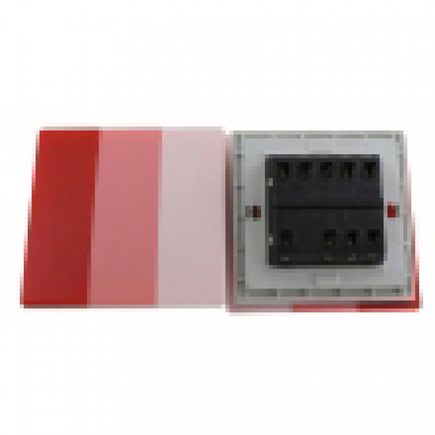 Zidni prekidač ART F serije, tropolni, klasični i/ili naizmenični 250V - 10А, crvena Pantone paleta boja, model ARTF6