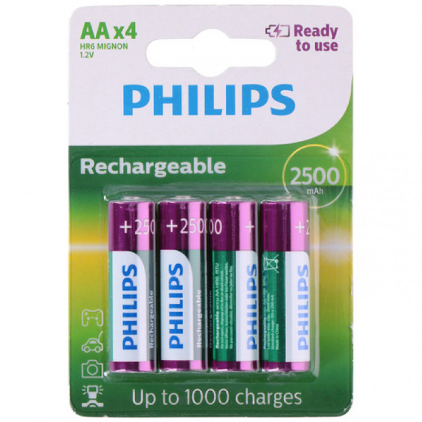 Philips Baterija AA NiMH 1.2V 2500mAh (1/4) 46776