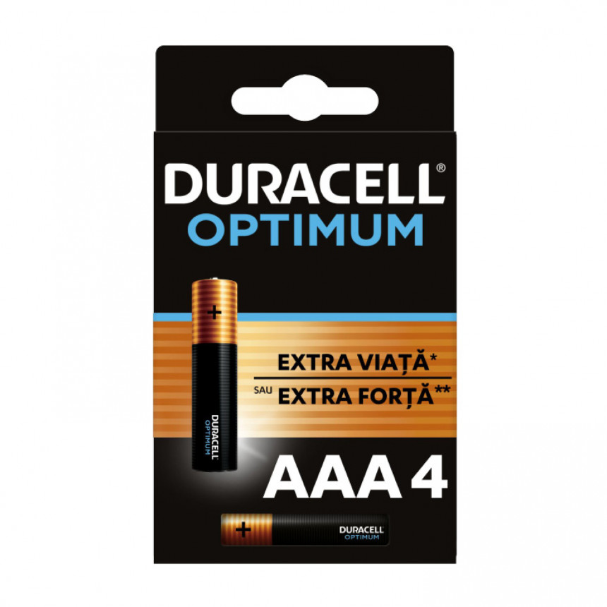 Baterija Duracell Optimum AAA (pak 4 kom), nepunjiva