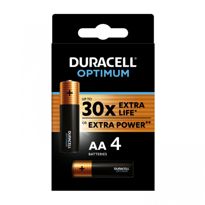 Baterija Duracell Optimum AA (pak 4 kom), nepunjiva