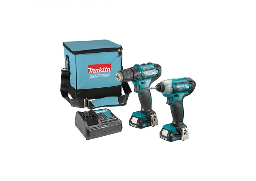 Set akumulatorskih alata Makita CLX224SA - TD110D, DF333D, DC10SB, 2 x BL1021B, torba za alat Makita