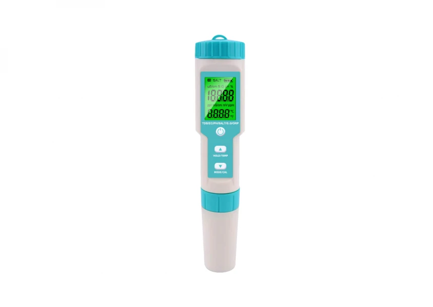 Noyafa C-600 detektor za testiranje kvaliteta vode 7-u-1 – EC / Salinitet / TDS / Temperatura / pH kiselost / ORP / S.G – test vode za piće, bazene, akvarijume, laboratorije, industriju, akvaponik...