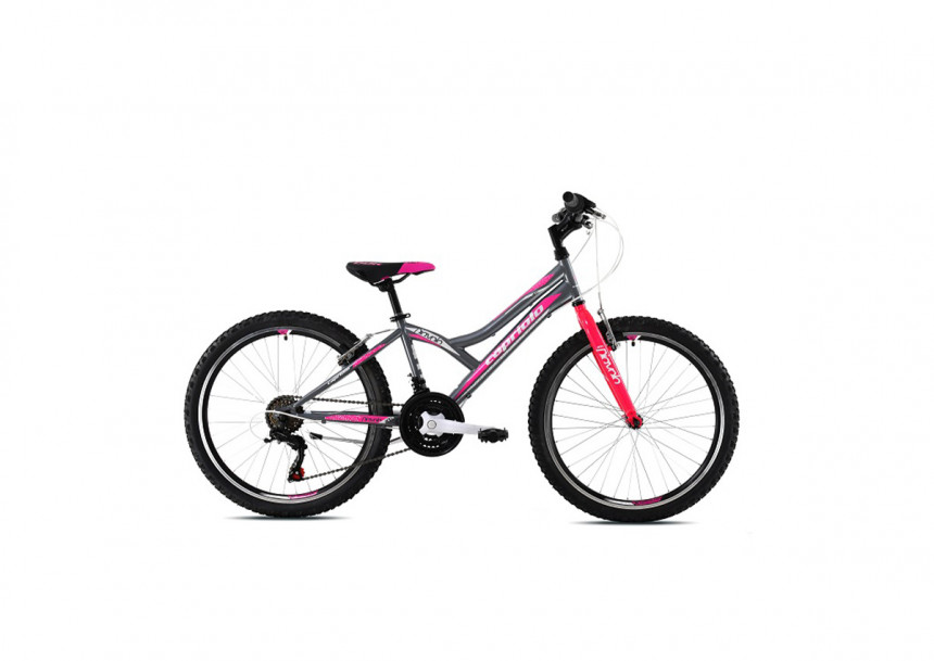 Bicikl Capriolo Mtb diavolo 400 24" 18HT sivo-pink 13" (920303-13)