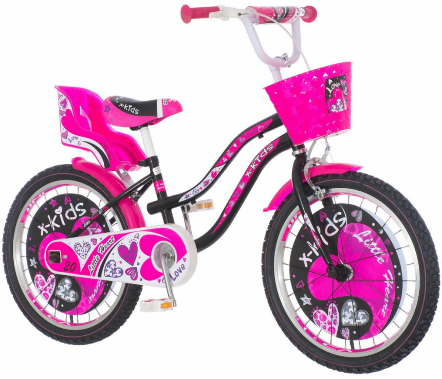 Dečiji bicikl X-Kids Little Heart 20" Roze-crna 1203001