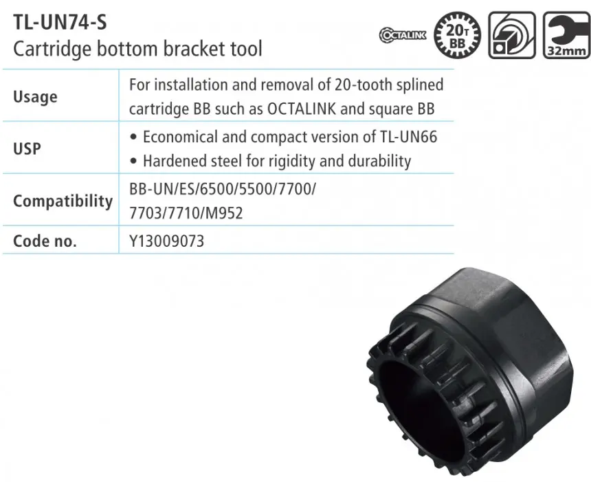 KLJUČ SHIMANO TLUN74S ADAPTER REMOVAL TOOL Y13009073 SHIMANO