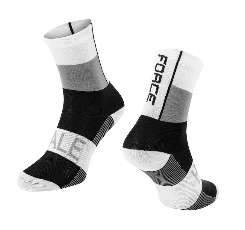 Čarape FORCE HALE belo-crno-sive L-XL 42-47