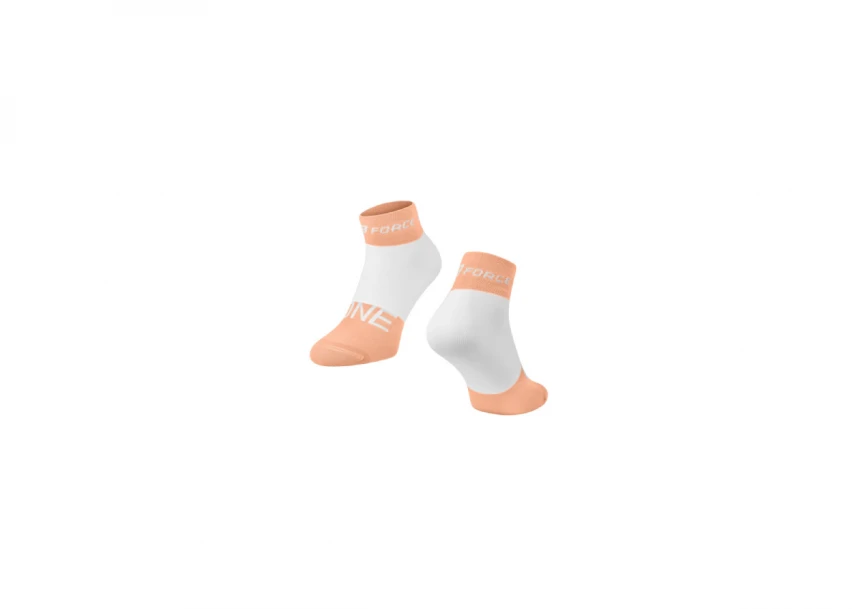 Čarape FORCE ONE narandžasto-bele S-M 36-41