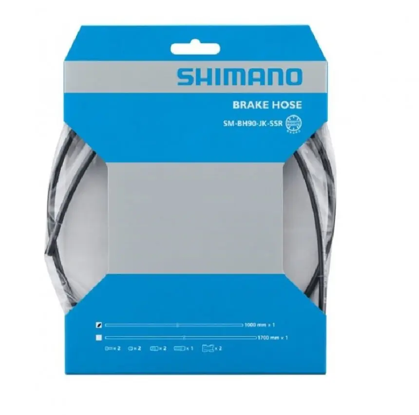 CREVO ZA HIDRAULIČNU KOČNICU SHIMANO SMBH90JKSSR 1000MM BLACK CONNECTING BOLT X 3 ST SIDE 2 TYPE BR SIDE 1 TYPE OLIVE & CONNECER INSERT W/TLBH61 INDPACK ISMBH90JKSSL100 SHIMANO