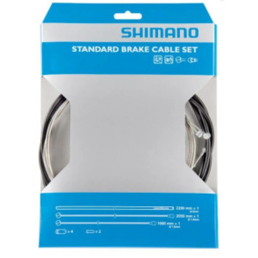 SHIMANO BUŽIR I SAJLA KOČNICE SHIMANO MTB OUTER CASING 2200MM BLACK INNER CABLE 1000MM/2050MM STEEL OUTER CAP X 2 INNER END CAP X 2 Y80098022