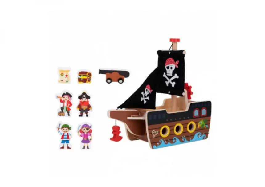 TOOKY TOY DRVENI PIRATSKI BROD