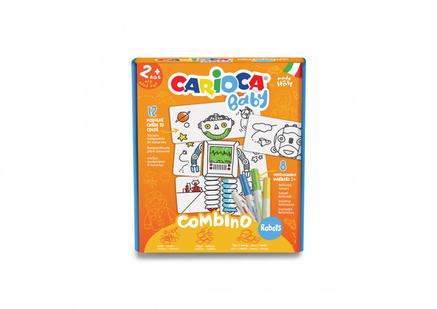 Flomaster set Carioca Combino Robots Baby 1/8 42896