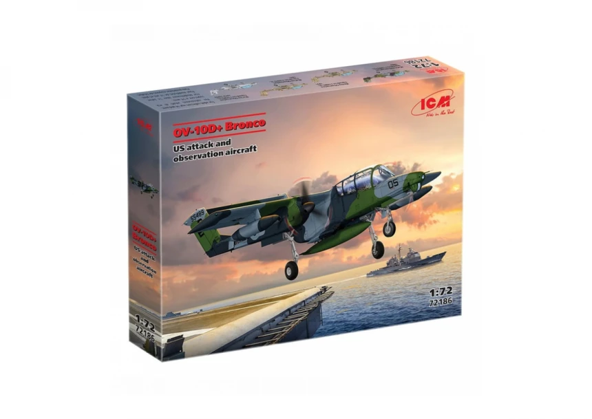 Model Kit Aircraft - OV-10D+ Bronco US Attack And Observation Aircraft 1:72