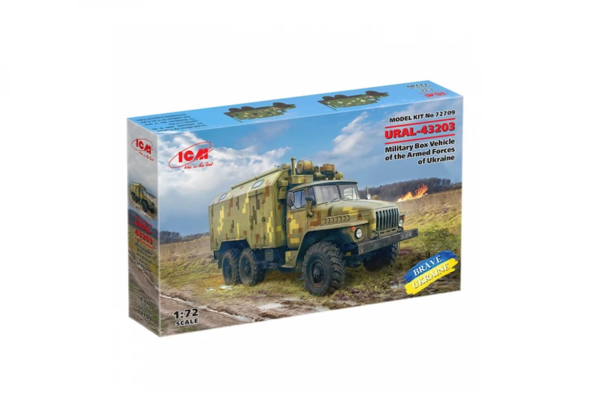 Model Kit Military - URAL-43203 Military Box Vehicle Of The Armed Forces Of Ukraine 1:72