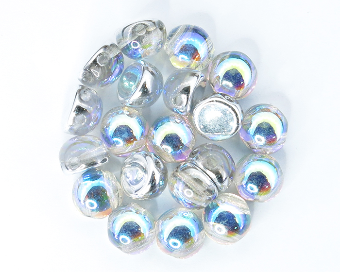 2-hole Cabochon 00030/98530 Crystal Silver Rainbow (10kom)