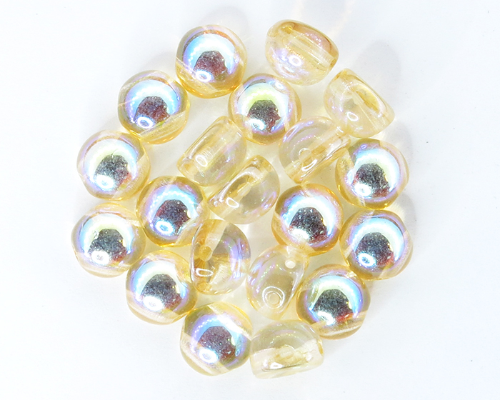 2-hole Cabochon 00030/98531 Crystal Yellow Rainbow (10kom)