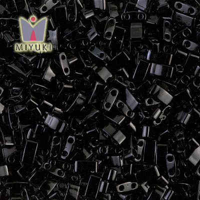 HTL-0401 Miyuki Half Tila Beads – Black (3gr)