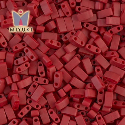 HTL-2040 Miyuki Half Tila Beads – Matted Metallic Dark Maroon (3gr)