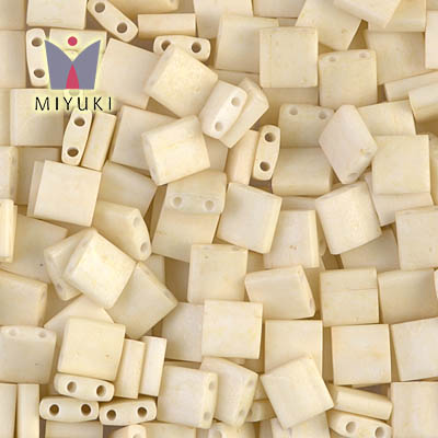 TL-2021 Miyuki Tila Beads – Matted Opaque Cream (5gr)