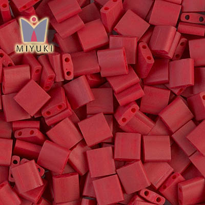 TL-2040 Miyuki Tila Beads – Matted Metallic Dark Maroon (5gr)