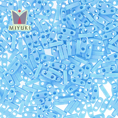 QTL-0413FR Miyuki Quarter Tila Beads – Opaque Turquoise Blue Matted AB (3gr)