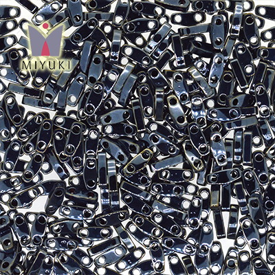 QTL-0464 Miyuki Quarter Tila Beads – Light Gunmetal (3gr)