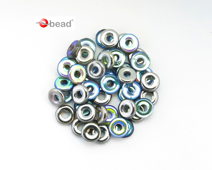 O-Bead 2x4mm 00030/98537 Crystal Graphite Rainbow (2,5gr)