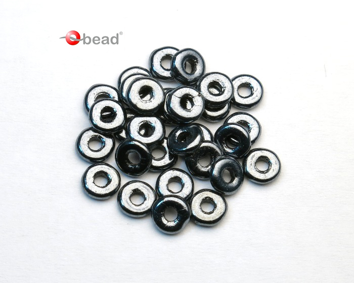 O-Bead 2x4mm 23980/14400 Jet Hematit (2,5gr)