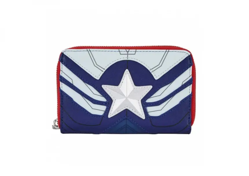 Marvel Falcon Captain America Cosplay Zip Around Wallet