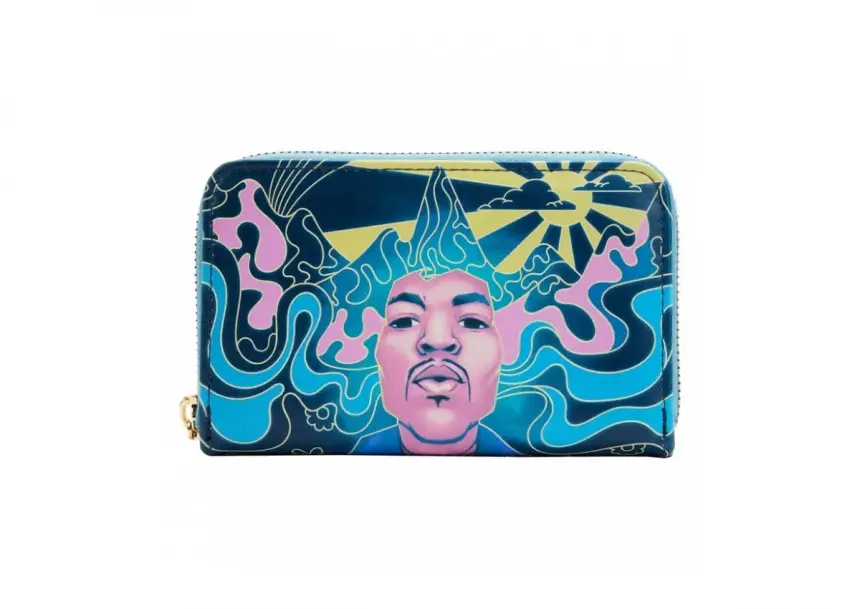 Jimi Hendrix Psychodelic Landscape Zip Around Wallet