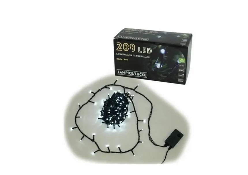 208L LED Lampica, bele, 8 funkcija 52-123000