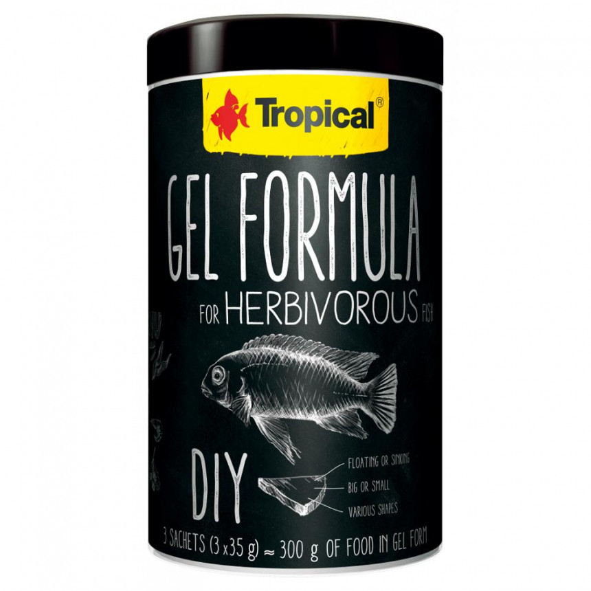 GEL FORMULA FOR HERBIVOROUS FISH 1000ML/105G (3x35g)