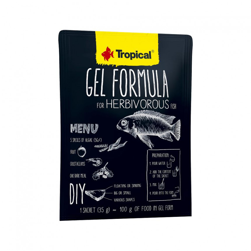 GEL FORMULA FOR HERBIVOROUS FISH 35G