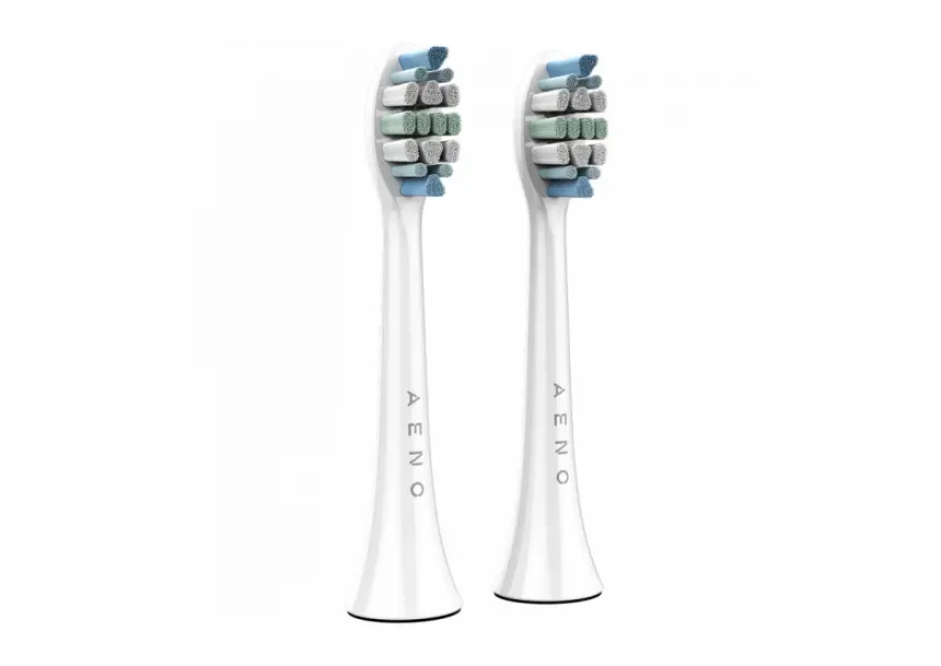 AENO Replacement toothbrush heads, White, Dupont bristles, 2pcs in set (for ADB0003/ADB0005 and ADB0004/ADB0006)