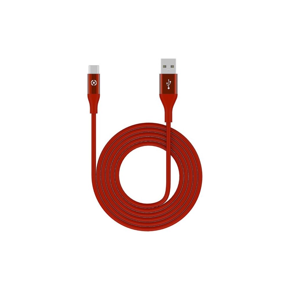 Celly Konverter kabl USB-A na USB-C (m/m) 3 m - Crveni
