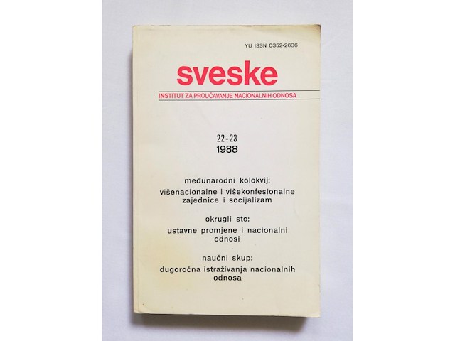 Sveske 22 - 23, 1988