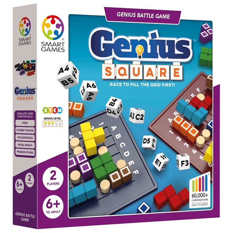 GENIUS SQUARE društvena igra 6+(1-2 igrača)